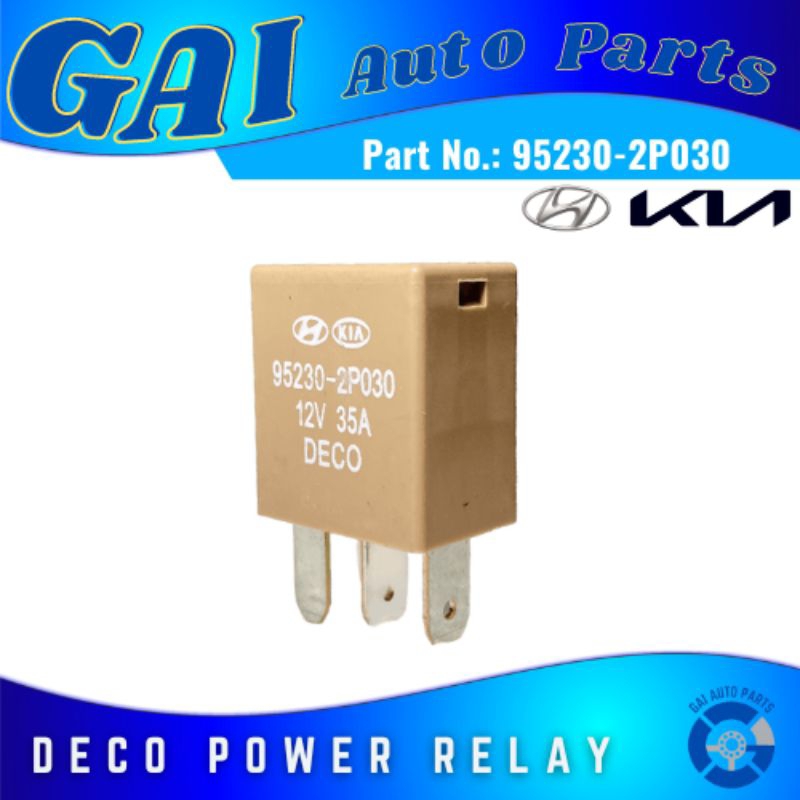 DECO Power Relay 12V | 30A | 4PINS for HYUNDAI & KIA (95230-2P030 ...