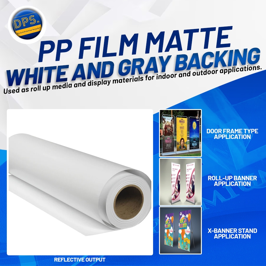 DPS Polypropylene Film / PP Film Matte White Backing for Media Banner ...