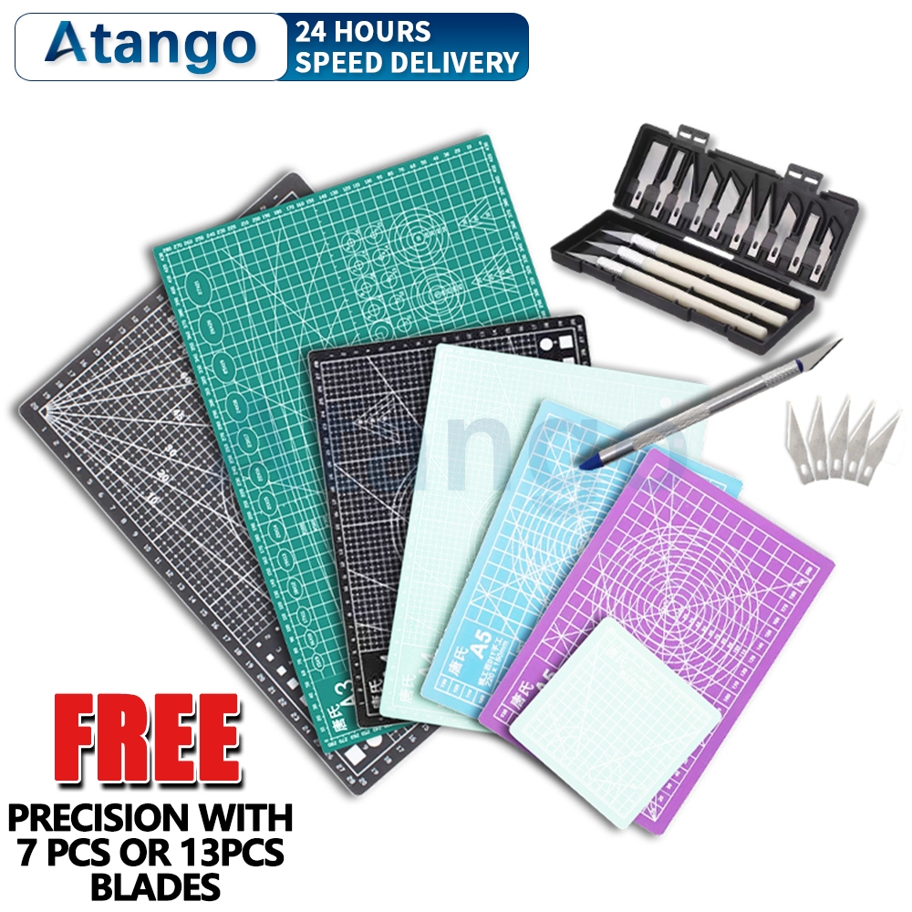 A3 A4 A5 PVC Cutting Mat Set Self-Healing Double-Sided Engraving DIY ...