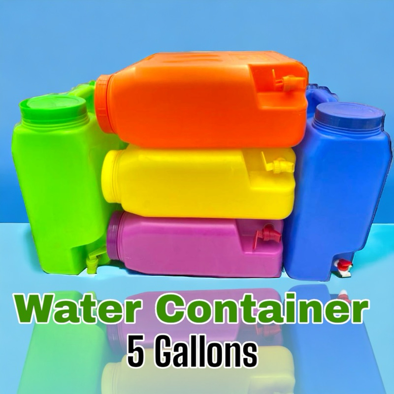 (20 liters)Slim / Round Water Container 1 pc(RANDOM COLOR) High Quality ...