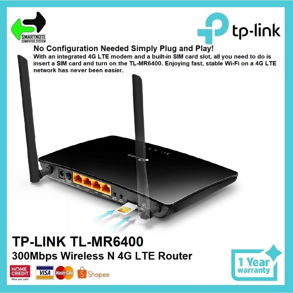TP-Link TL-MR6400 300Mbps Wireless N 4G LTE Router | Open Line | TP ...