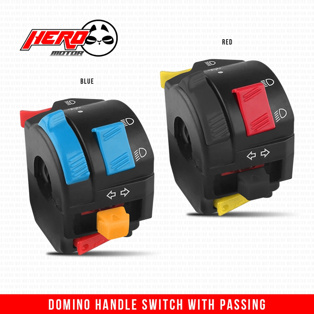 Domino Handle Switch With Passing light Universa Motorcycle Hron NO-OFF ...