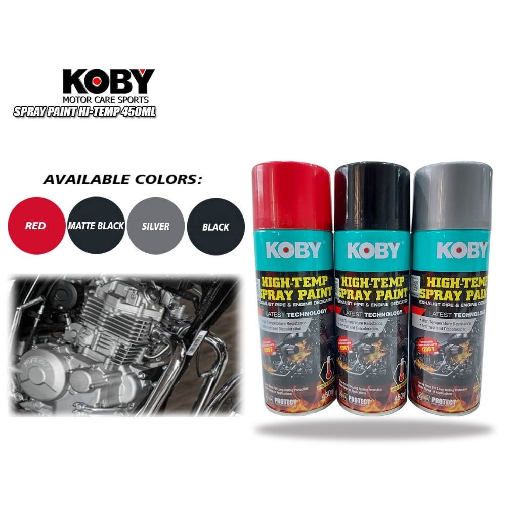 {GCF} Koby Hi - Temp Spray Paint Engine Coating Spray 450ml | Shopee ...