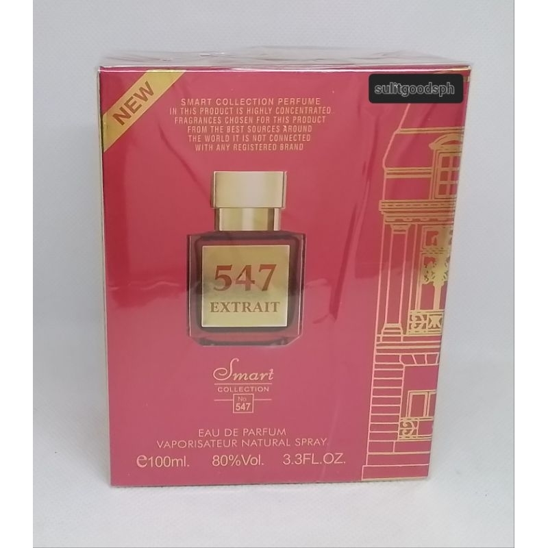 SMART COLLECTION PERFUME NO. 547 FOR WOMEN AND MEN 100 ML EDP | Shopee ...