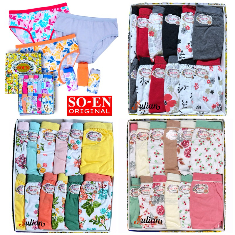 6-12PIECE Original SO-EN BBC Plain & Printed Panty SOEN Underwear SO EN ...
