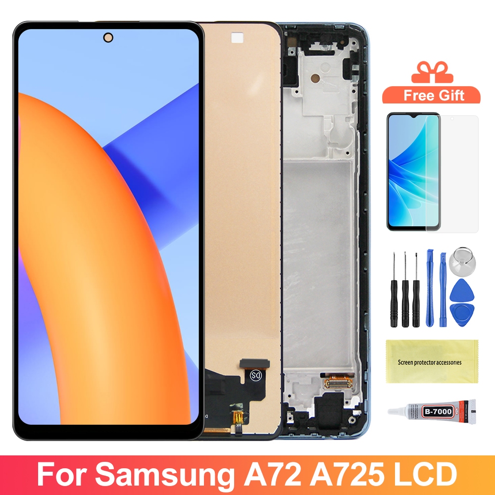TFT LCD For Samsung Galaxy A72 4G A725 LCD Touch Screen Display with Frame Replacement | Shopee ...
