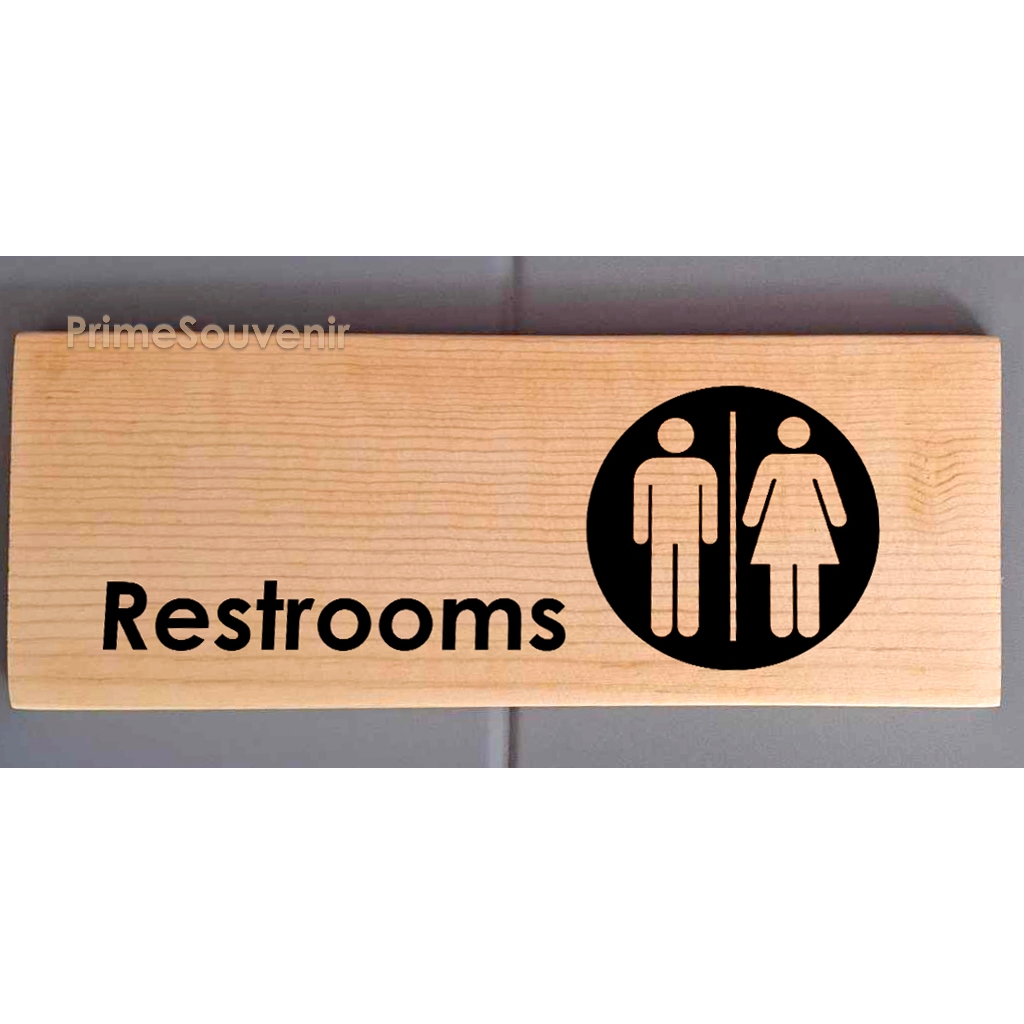 Wood Toilet sign-Restroom sign-Mens toilet sign-Womens toilet sign-wall ...