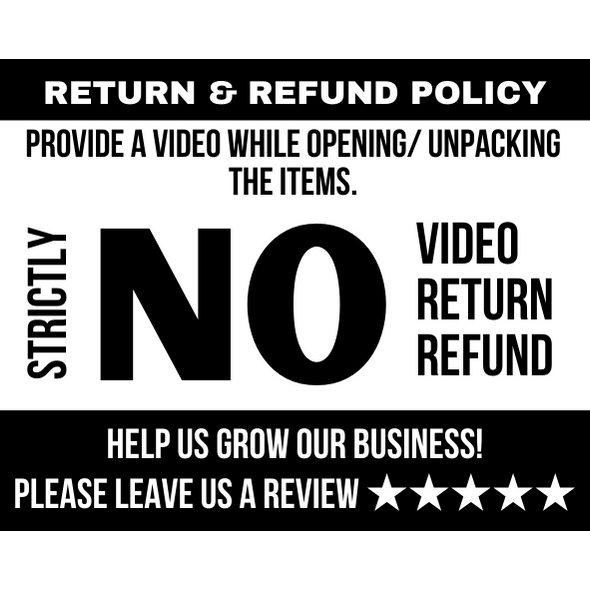 No Video No Refund Customized Thermal Sticker Label | Shopee Philippines