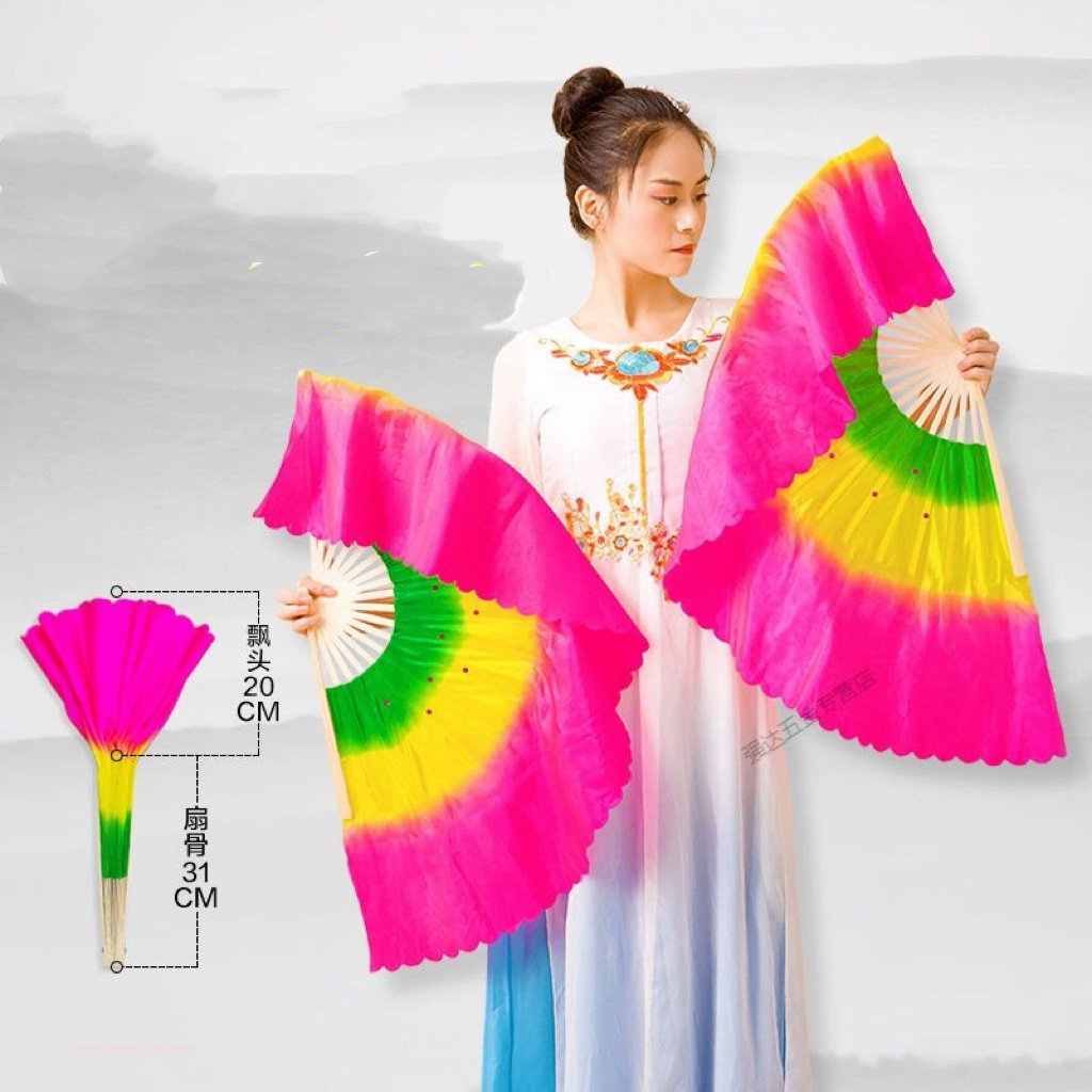 Long Fan extended fabric (dance props) Chinese Fan Dance Costume 31cm ...