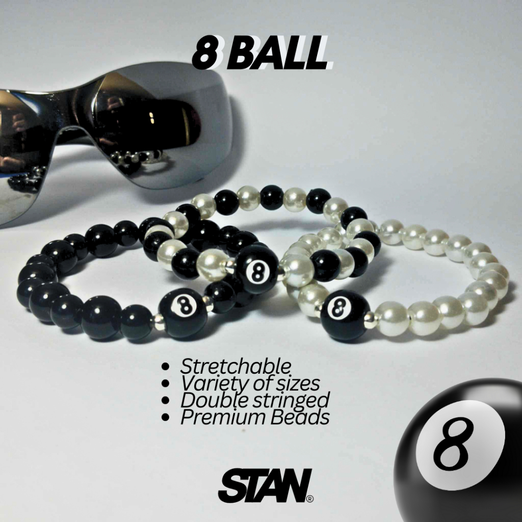 8 ball Bracelet for men Stussy Inspired Premium XS-XL Unisex | Shopee ...