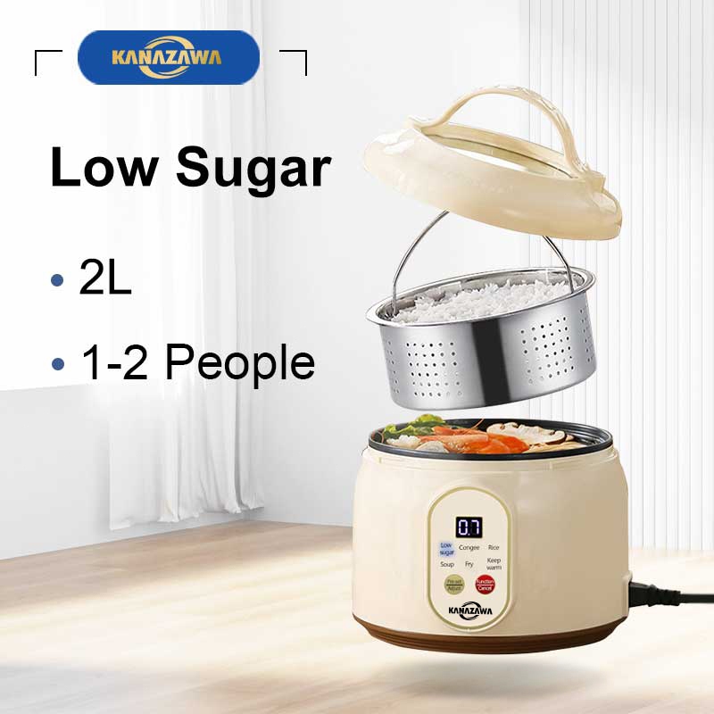 KANAZAWA Low Sugar Rice Cooker 2L Mulitfunctional Mini Cooker | Shopee ...
