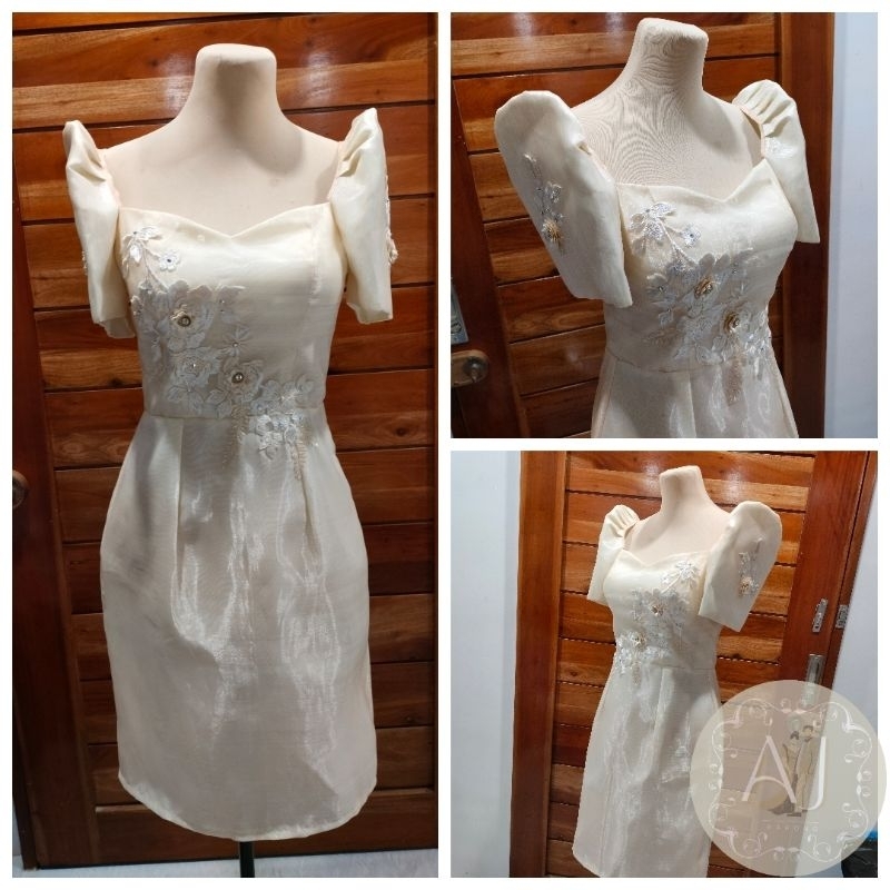 Modern Filipiniana mistiza sleeve dress pang ninang,mother gown ...