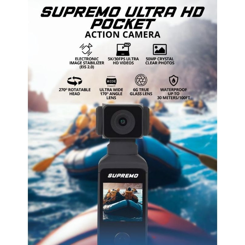 Supremo Ultra HD Pocket 5k Resolution - Actioncam Atbp | Shopee Philippines