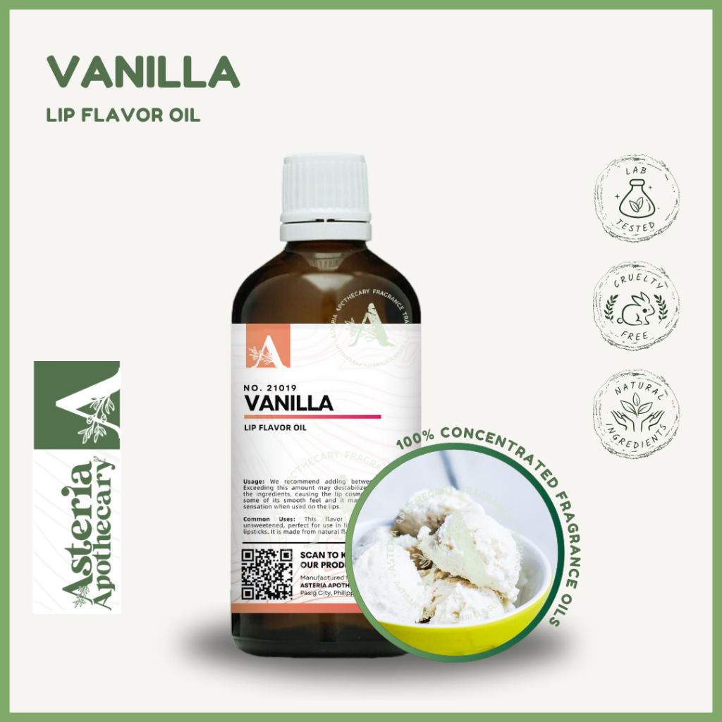 Vanilla Flavor Oil (for Lip Cosmetics) - Asteria Apothecary | Shopee ...