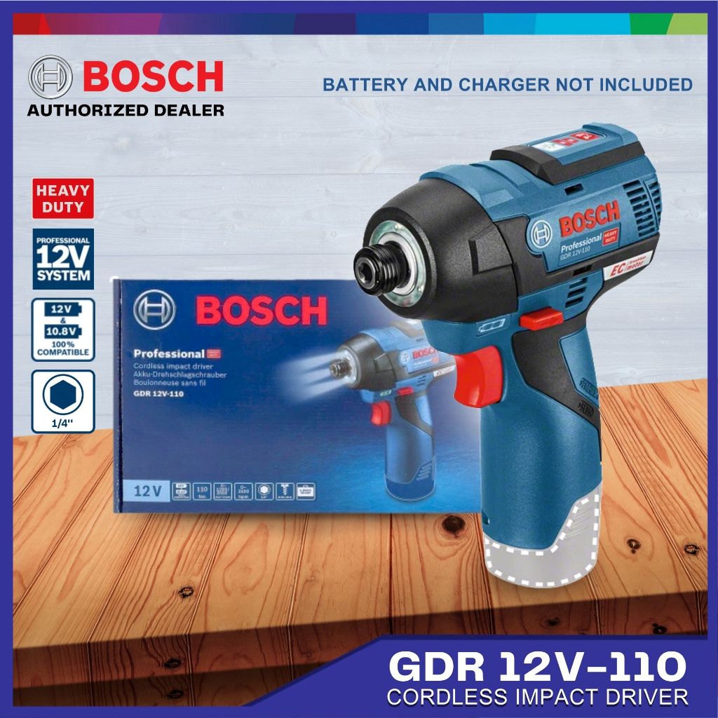 Bosch GDR 12V-110 Solo Impact Wrench HD-CORDLESS 12V Power Tool ...