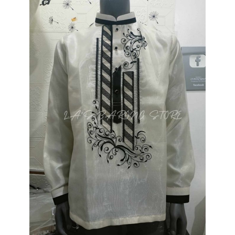 Modern Barong Tagalog Black Embroidered Design with Different Style ...