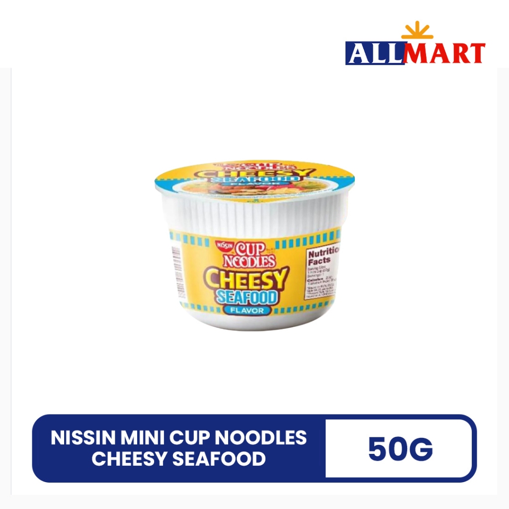 Nissin Mini Cup Noodles Cheesy Seafood 50g | Shopee Philippines
