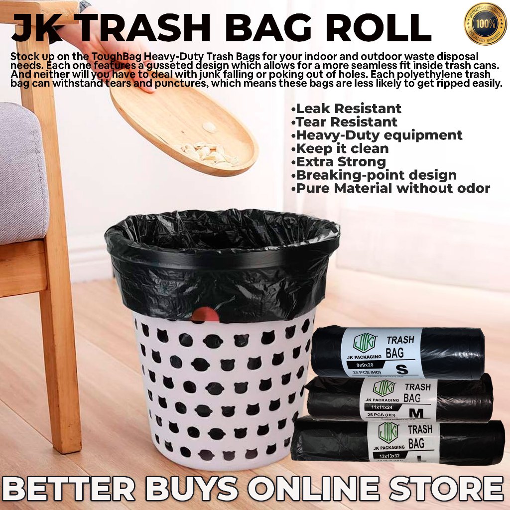 Better Buys Roll Trash bag Garbage Bag Small/Medium/Large/XL/2XL per ...