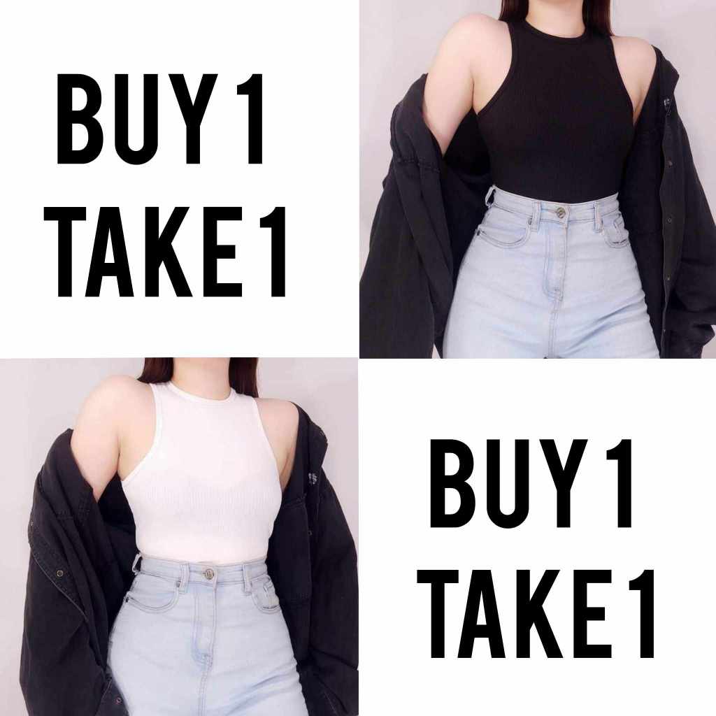 GSA | YNA BUY 1 TAKE 1 FREE Knitted Plain Top/ Crop Top | Women's Wear ...