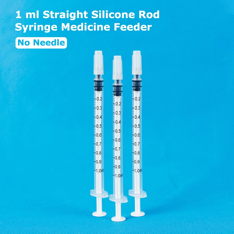 1ml Medicine Feeder Syringe with Cap Oral Tip Silicone Rod | Shopee ...