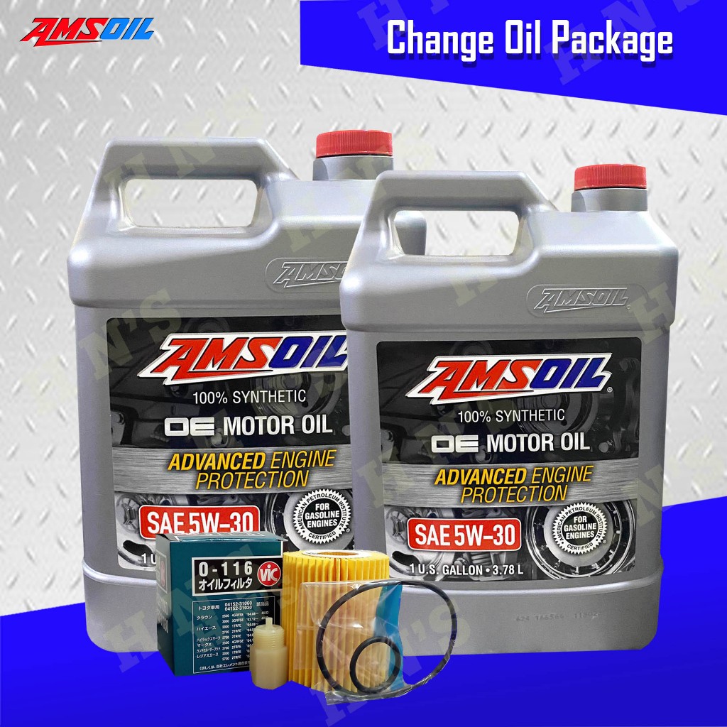 AMSOIL OE 5W-30 Full Synthetic Oil Change Package 8 Liters for Toyota ...