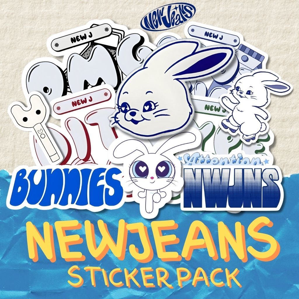NewJeans 12pcs Sticker Pack | Die-Cut Matte Laminated Vinyl Stickers ...