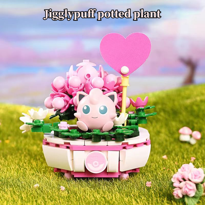 Keeppley Pokemon Building Blocks Potted Plant(Pikachu/Charmander ...