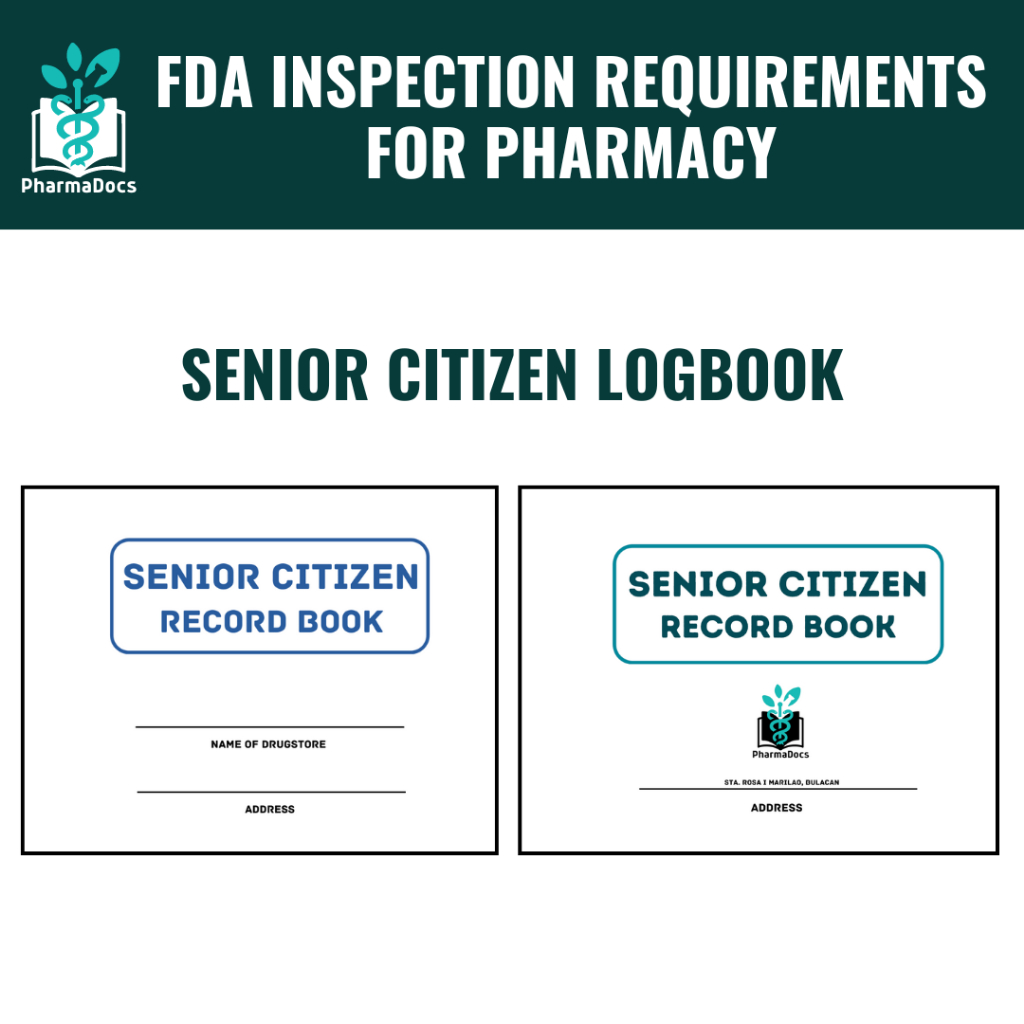 NEW FORMAT Senior Citizen Record Book for Drugstores (FDA Requirement ...