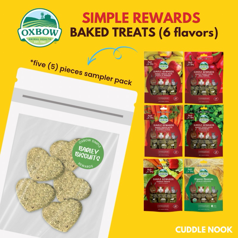 Oxbow® Simple Reward Baked Treats (5 flavors) for rabbits, guinea pigs ...