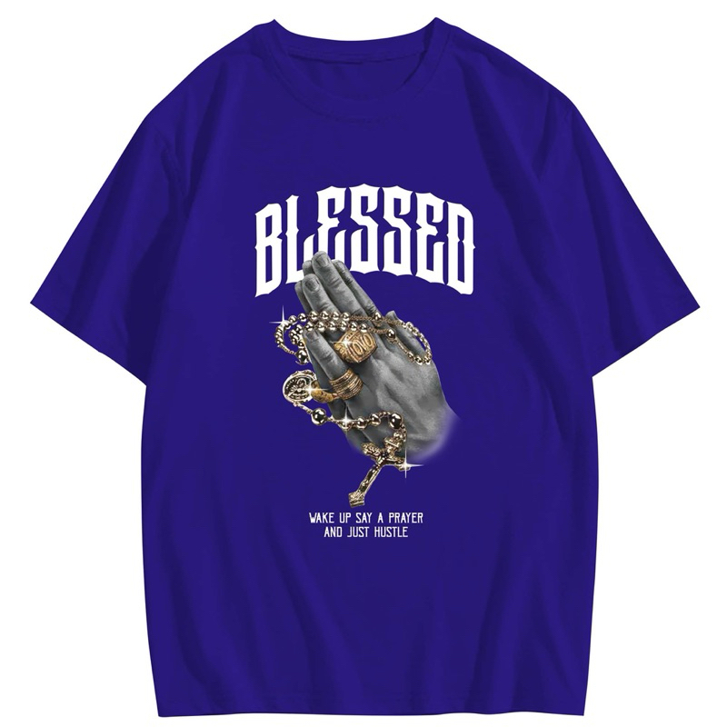 Blessed the real T-shirt streetwear unisex clothing oversized tshirt fashion trend tops oversize ...