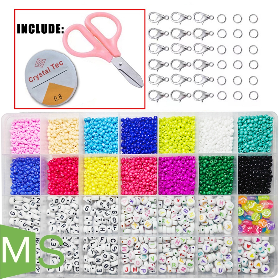 MS Beads Kit DIY acrylic letter beads kit set for Name Bracelets ...