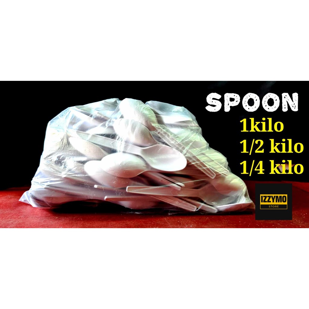 PLASTIC SPOON, DISPOSABLE PLASTIC SPOON, SOLD PER KILO | Shopee Philippines