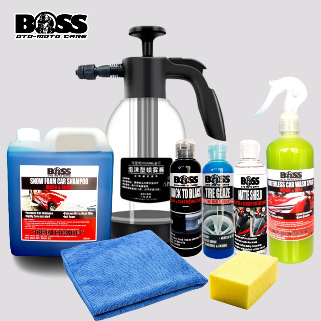 BOSS PROMO PACKAGE BACK TO BLACK MATTE SHIELD WATERLESS SPRAY TIRE ...