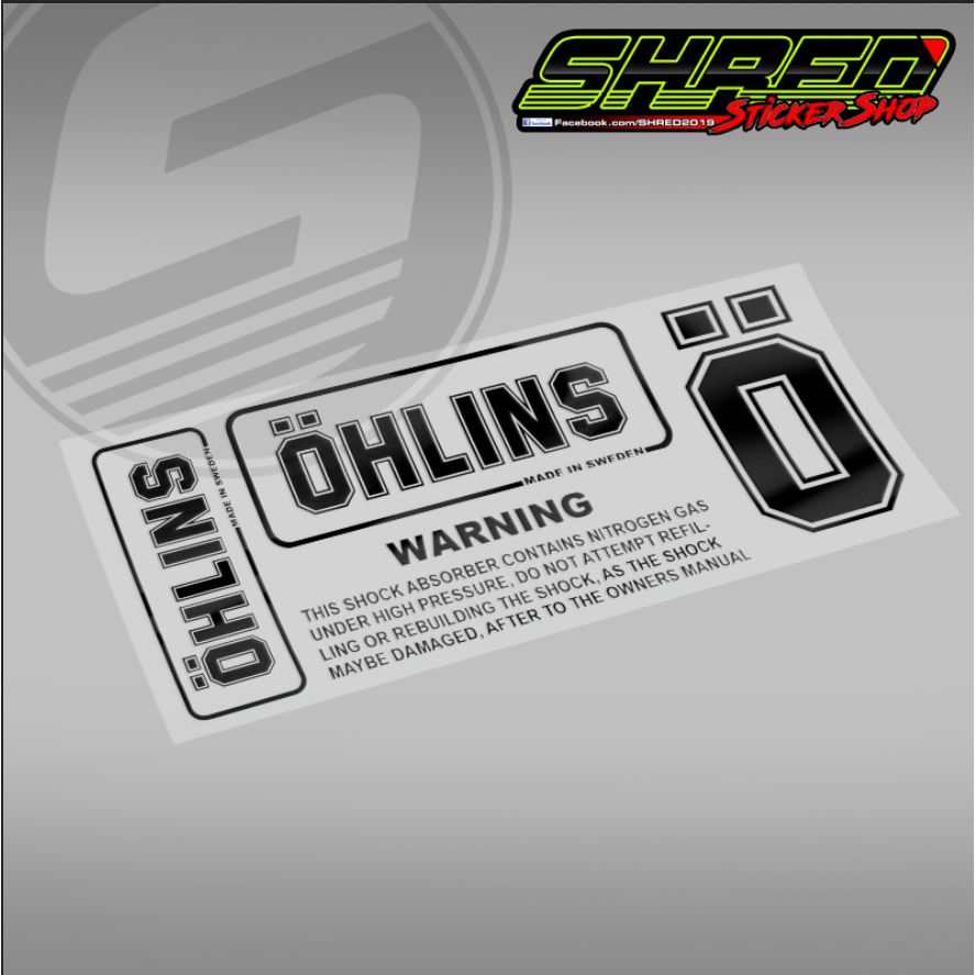 OHLINS Transparent Sticker Set (1set per shock) | Shopee Philippines