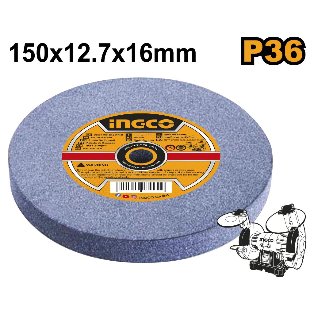 Ingco P36 / P80 Abrasive Bench Grinding Wheels For Item Double-Wheeled ...