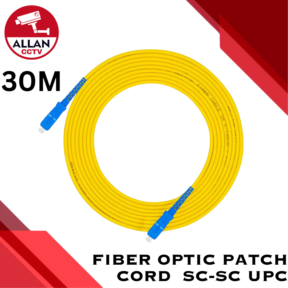 Allan 30M SC-SC UPC Simplex 125 Single Mode Sm Fibre Optic Cable Patch ...