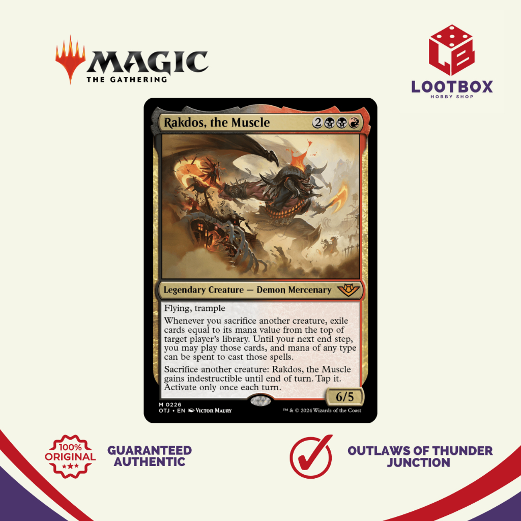 Magic the Gathering: Rakdos, the Muscle (Mythic Rare) - Outlaws of ...