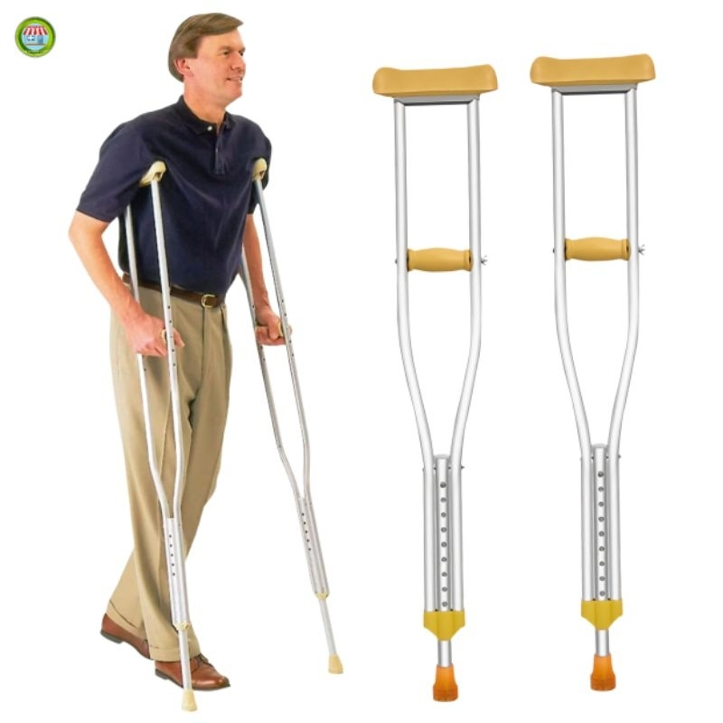 Aluminum Adjustable Crutches Pair ( Saklay For Elderly Kids Saklay For ...