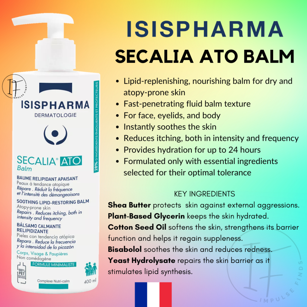 ISISPHARMA Secalia ATO Balm For Atopic Prone Skin Eczema Prone Skin ...