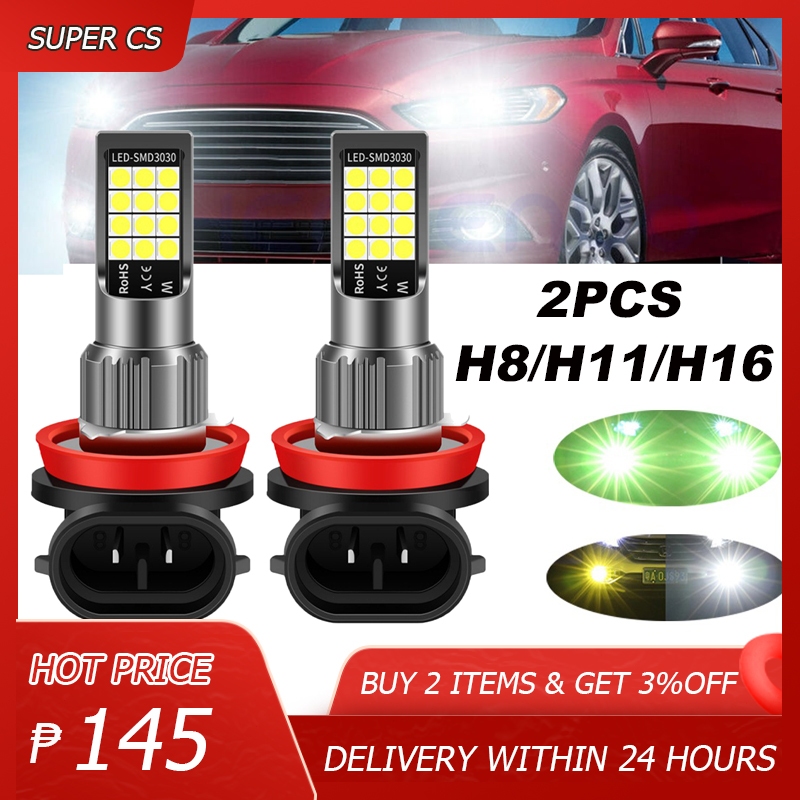 2PCS ORIGINAL H8/H11/H16 Car LED Headlight Bulbs DC 12V Super Bright ...