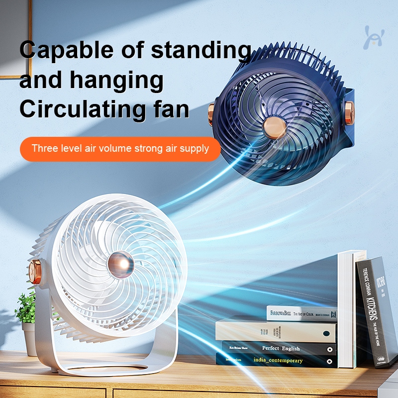 Portable Rechargeable mini desk fan USB office mute dormitory bedroom ...