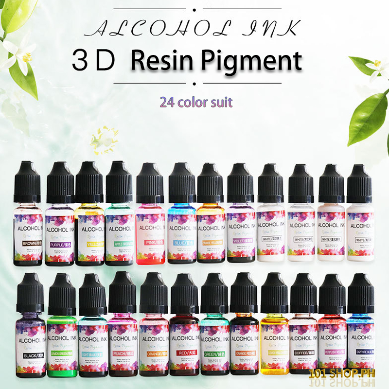 24 colors ALCOHOL INK RESIN PIGMENT HALO EFFECT Resin Dye Diy | Shopee ...