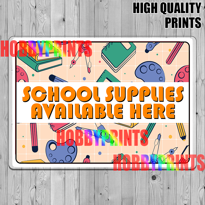 School Supplies Signage Laminated Signage A4 Size | Shopee Philippines