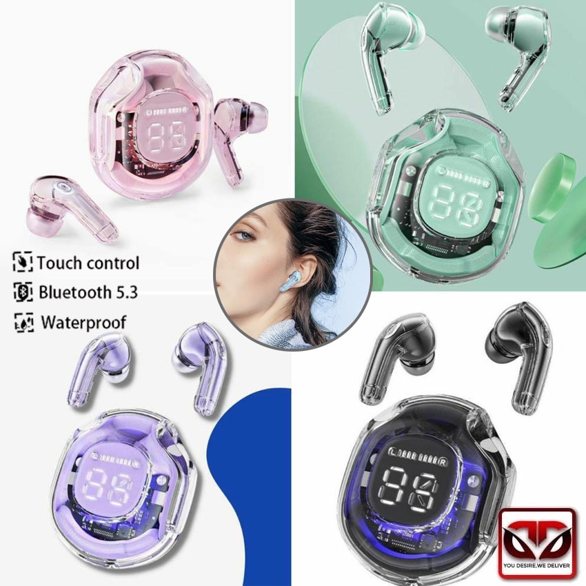 D&D Air39 Ultra Pods Pro Earbuds Transparent TWS Bluetooth Earbuds BT ...