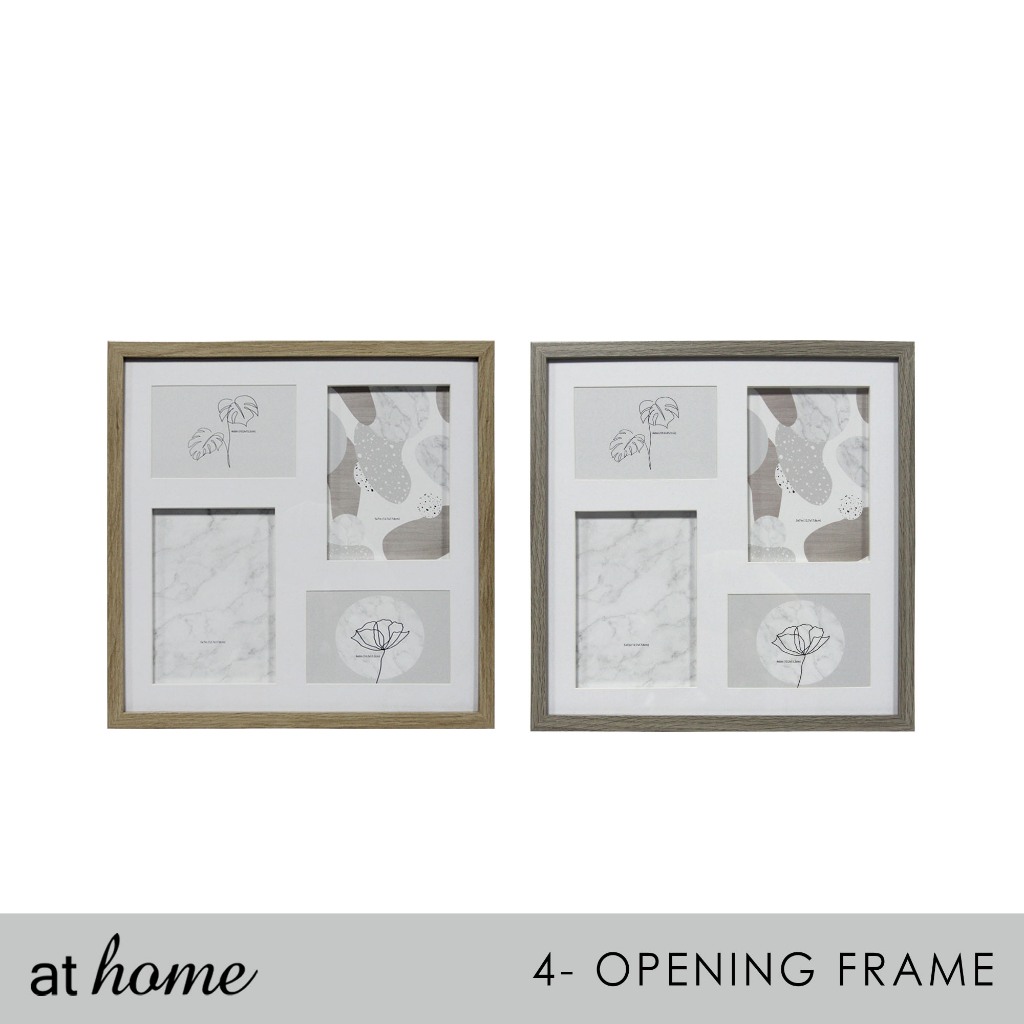 At Home Zyon Collage Nordic Family Frame, Bordered Design, 4 Photo Wall ...