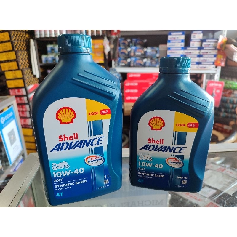 Shell Advance AX7 1L/800ml 10w40 - Original 100% | Shopee Philippines