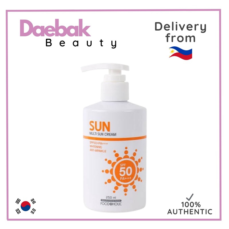 FOODAHOLIC MULTI SUN CREAM 250ml Spf50+ PA +++ Sunscreen / Sunblock ...