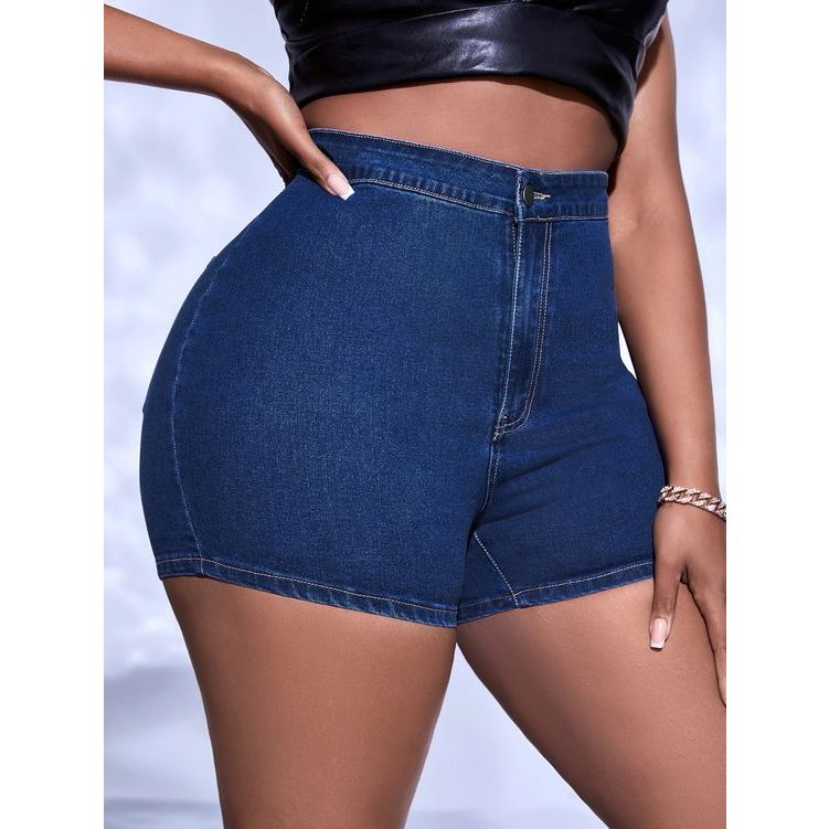 LADIES PLUS SIZE HIGHWAIST AND STRETCHABLE JONI DENIM SHORT SIze : 30-42 | Shopee Philippines