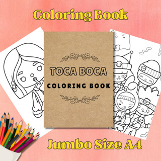 Toca Boca Coloring Book Jumbo Size A4 | Shopee Philippines