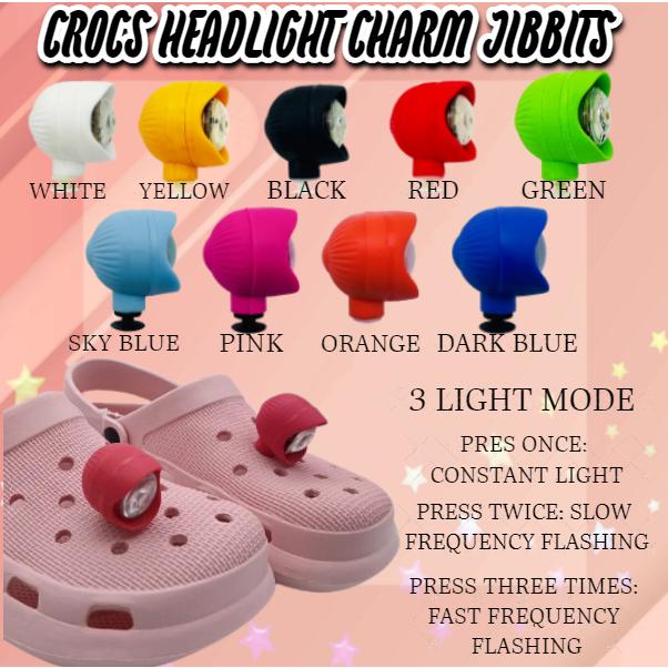 (HMS)CROCS Brighten Up Your shoes With The LED Headlight Shoes Light ...